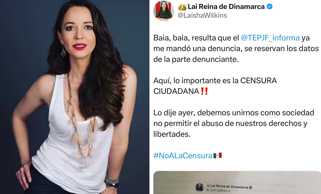 TEPJF notifica a Laisha Wilkins sobre denuncia por un tuit