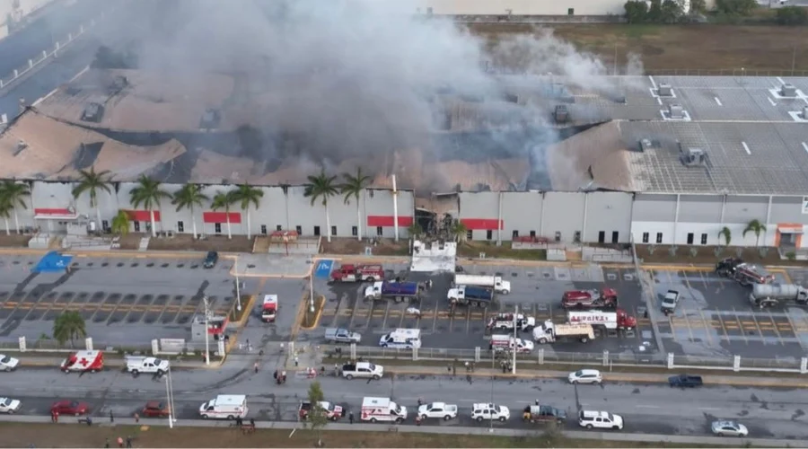Refuerzan operativo tras incendio en maquiladora Spellman; no hay ...